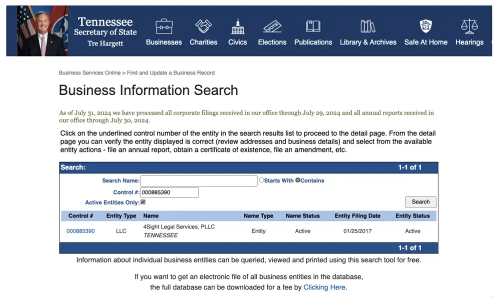 How to Conduct a Tennessee Business Search | LegalZoom